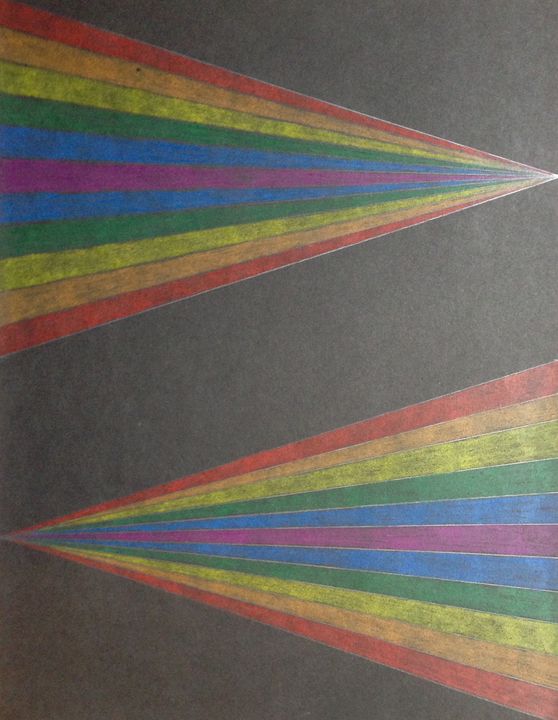 2 rainbow prisms - Christina - Drawings & Illustration, Abstract, Color ...