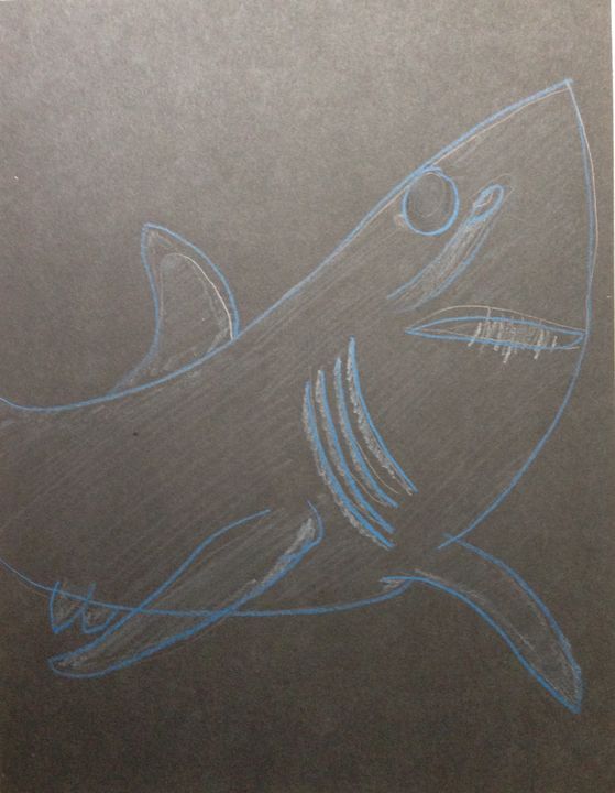 Blue shark - Christina - Drawings & Illustration, Animals, Birds ...
