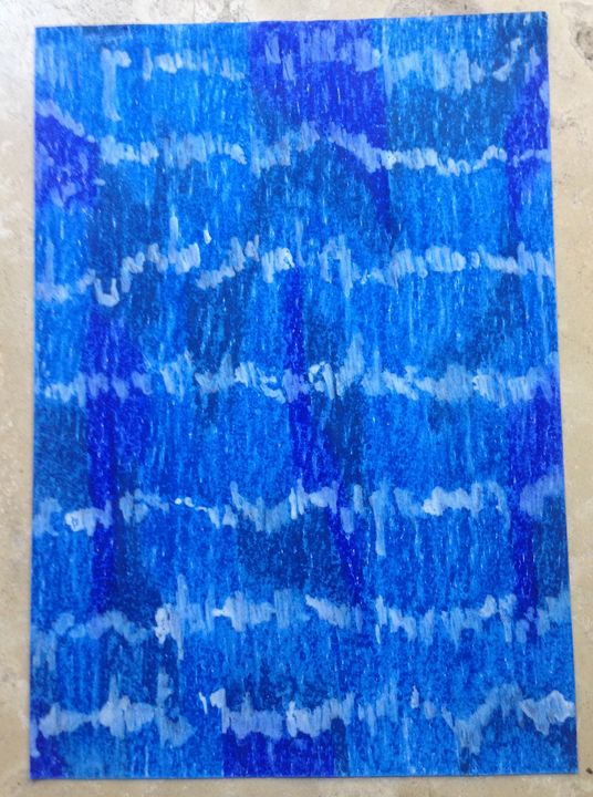 Blue waves - Christina - Drawings & Illustration, Abstract, Color - ArtPal