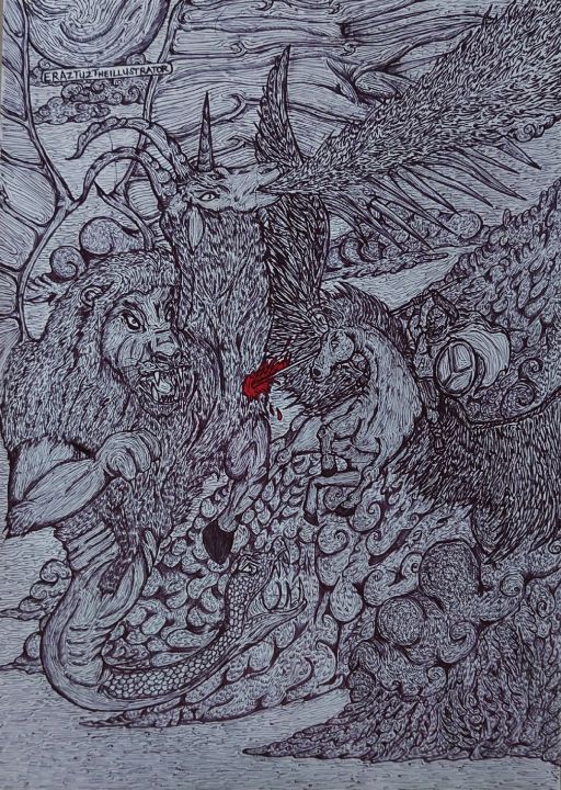 Bellerophon and The Chimera - EraztuzTheIllustrator - Drawings ...