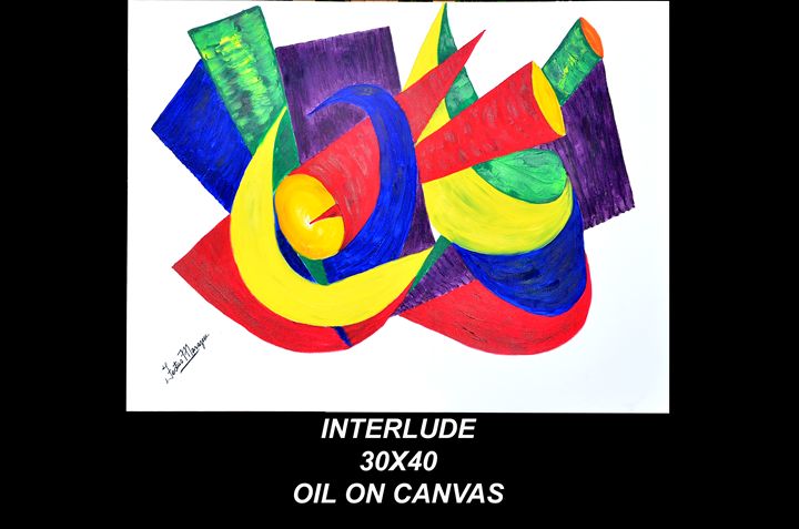 Interlude - Festus Marazere - Paintings & Prints, Abstract, Irregular ...