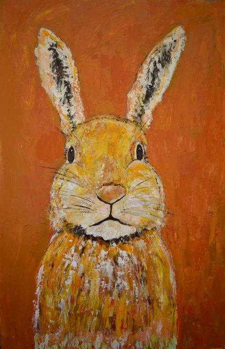 orange rabbit - cecily fazekas - Paintings & Prints, Animals, Birds ...