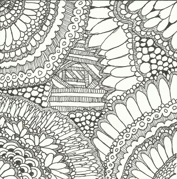 zentangle 4 - Zentangle motives - Paintings & Prints, Abstract, Collage ...