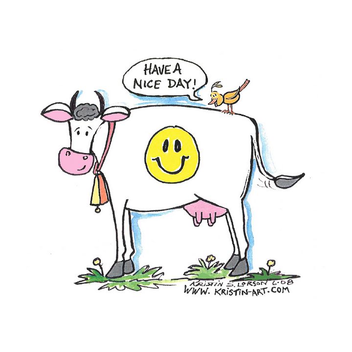 Have a nice Day Cow - KristinArtPets and more By Kristin Lorson ...