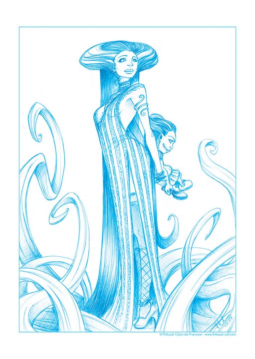 Turquoise ballpoint pen Pinup - Thibault Colon de Franciosi (Thib ...