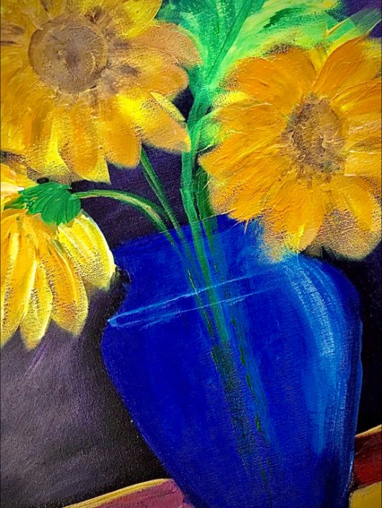 Sunflowers - K Pinta Liza - Paintings & Prints, Abstract, Color - ArtPal