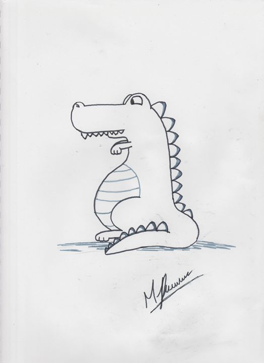 Fat Dino - Mike - Drawings & Illustration, Animals, Birds, & Fish ...