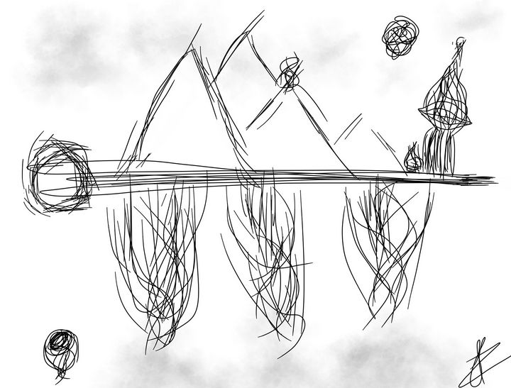 On my world - Contemporary arth - Drawings & Illustration, Landscapes ...