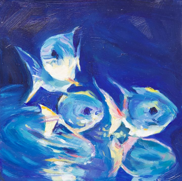 3 Fish - Kathie's Korner Art Studio - Paintings & Prints, Animals ...