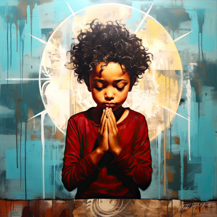 Bless You - Praying Child - SykArt Designs - Digital Art, Religion ...