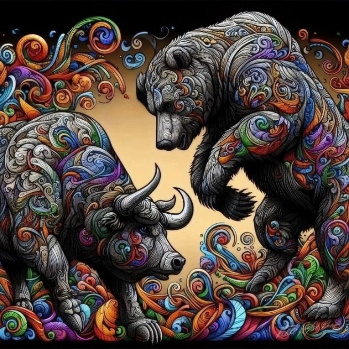 Bulls And Bears In The Market - SykArt Designs - Digital Art & AI ...
