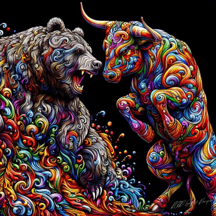 Bulls And Bears Market - Crypto Bull - SykArt Designs - Digital Art ...