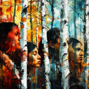 Woodlands Cree - Birch Trees - SykArt Designs - Digital Art, Religion ...