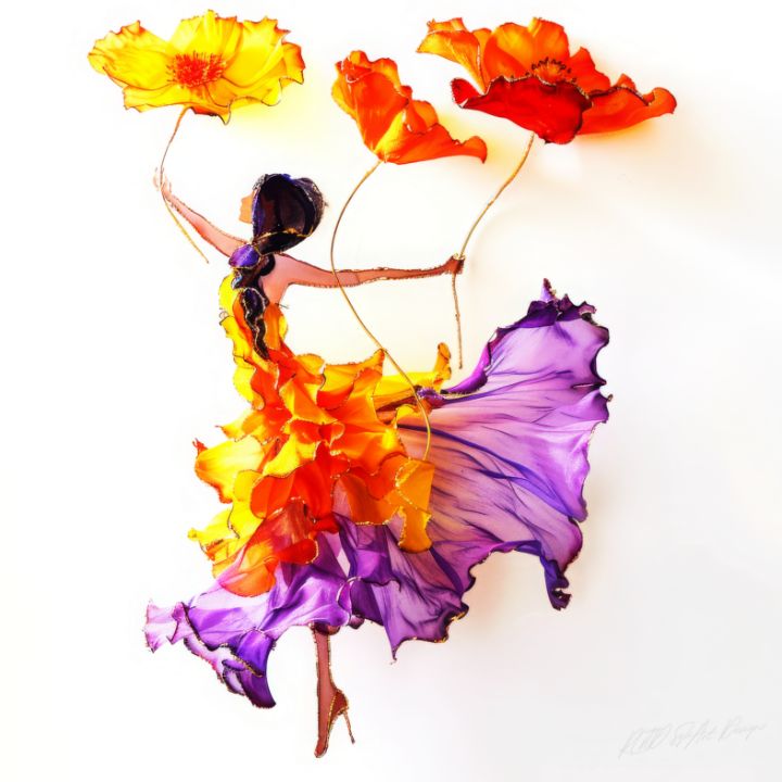 Lady Flowers - Poppies Aesthetics - SykArt Designs - Digital Art ...