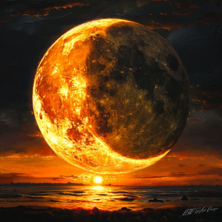 Eclipse Solaire - Lunar Sunset - SykArt Designs - Digital Art ...