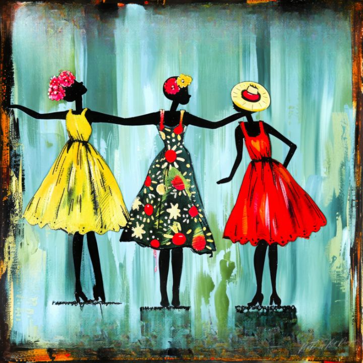 3 Friends - Dance Like Me - SykArt Designs - Digital Art, People ...