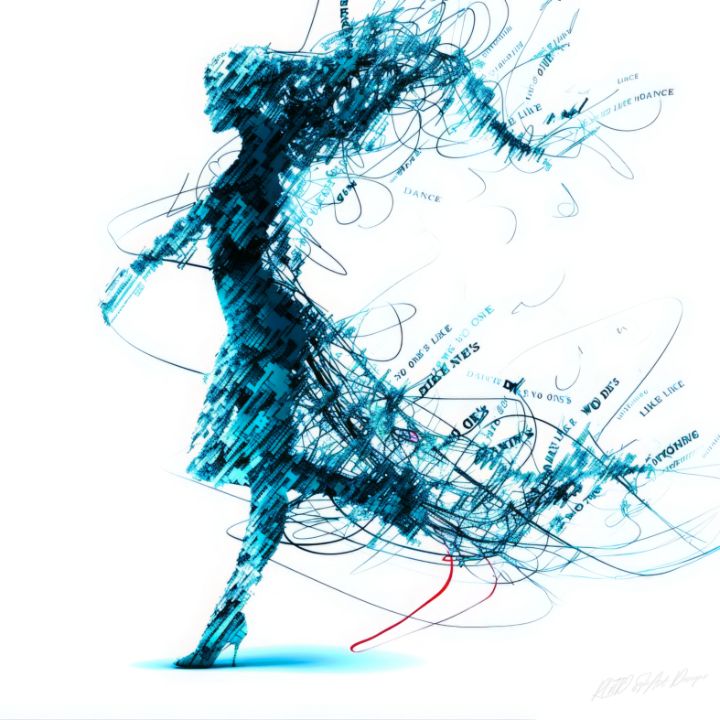 Dance Aesthetic - Dancer In Blue - SykArt Designs - Digital Art, People ...
