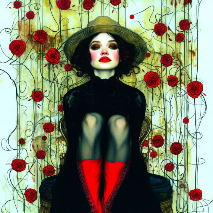 Sitting Pretty 2 - Pretty Rave Girl - SykArt Designs - Digital Art & AI ...