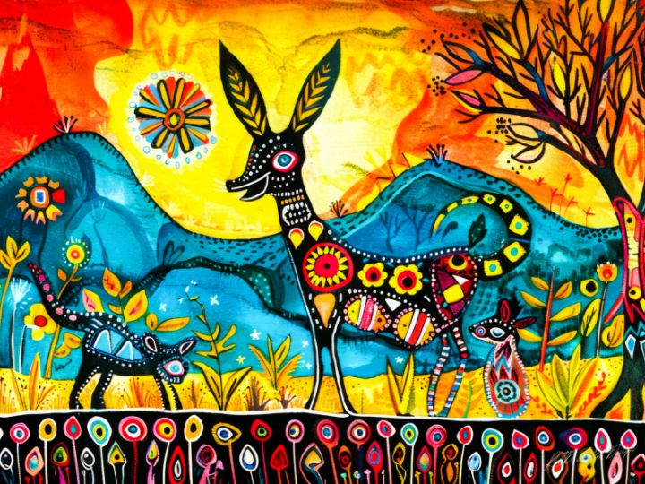 Outback Animals 2 - Motif Batik Deer - SykArt Designs - Digital Art ...