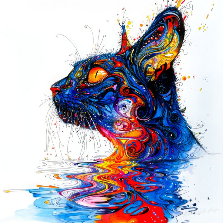 Kitty Cut - Cat Mirage - SykArt Designs - Digital Art & AI, Animals ...