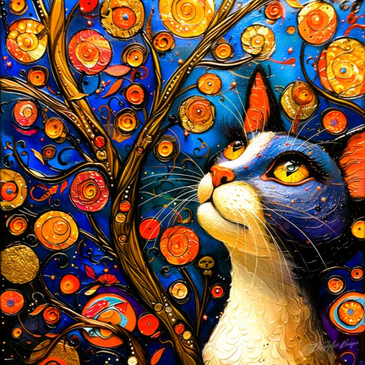 Le Chat - Cat Treat - SykArt Designs - Digital Art & AI, Animals, Birds ...