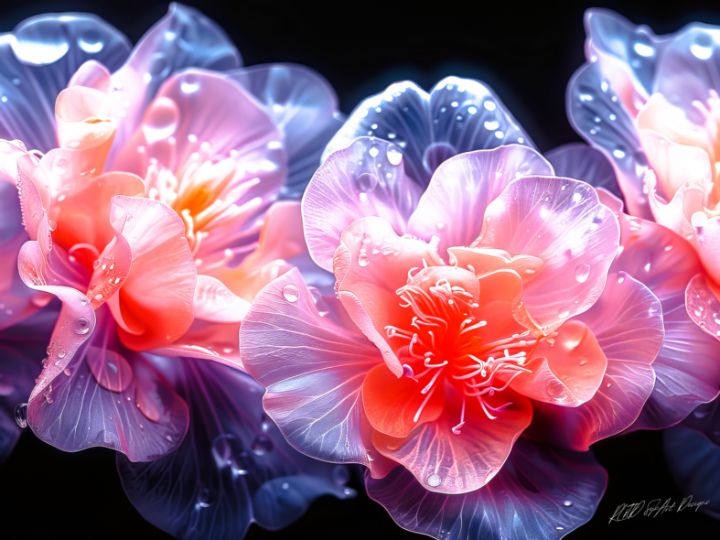 Ethereal Flowers - Water Droplet - SykArt Designs - Digital Art & AI ...