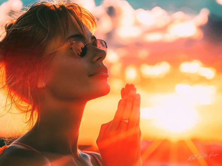 Solar Salutations - Sunset Praying - SykArt Designs - Digital Art & AI ...