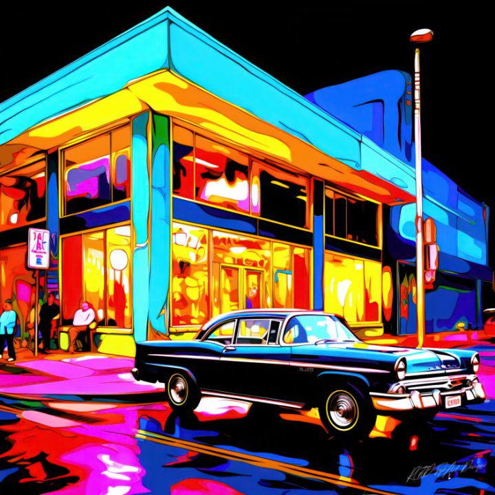 Small Town Vintage - Retro - SykArt Designs - Digital Art & AI ...