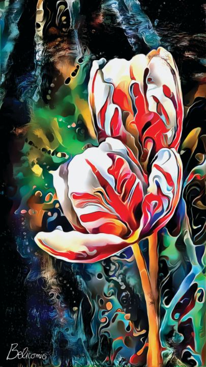 Semper augustus - MidNight Ver - Belicomic - Digital Art & AI, Flowers ...