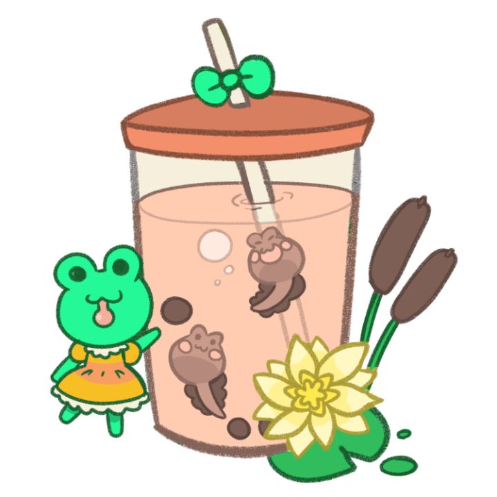 Frog Boba - Mintchip Creations - Digital Art & AI, Food & Beverage ...