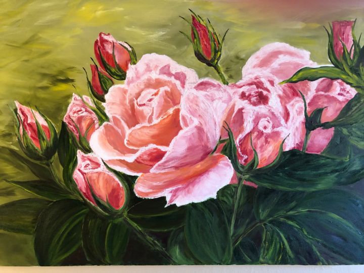 Roses - Irina - Paintings & Prints, Flowers, Plants, & Trees, Flowers ...