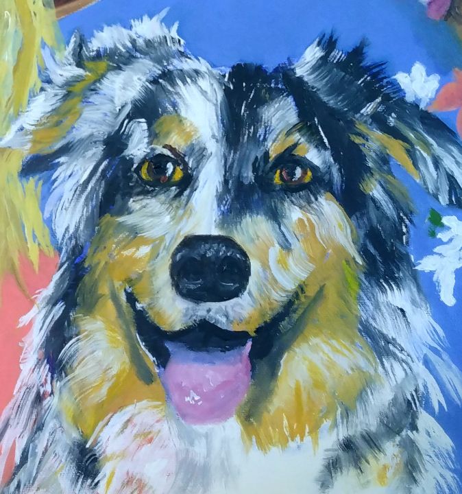 Australian Sheep Dog, “Matey” - Lisa Boyd - Paintings & Prints, Animals ...