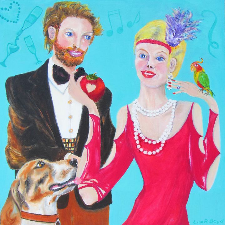 Evelyn Meets Smoldering Sven - Lisa Boyd - Paintings & Prints, People ...