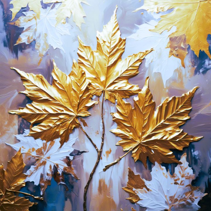 Unique Art Print, Falling Leaves - Lisa Boyd - Paintings & Prints ...