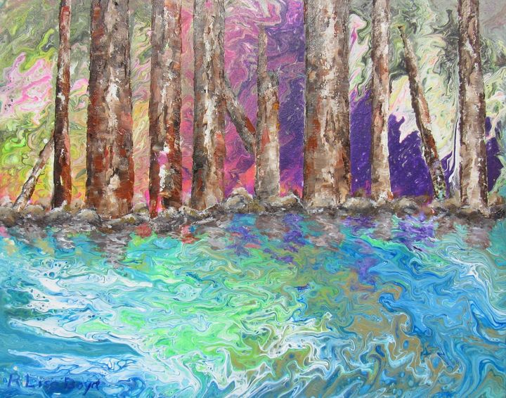 Raging Rapids - Lisa Boyd - Paintings & Prints, Abstract, Color - ArtPal