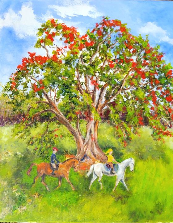 Royal Poinciana Splendor - Lisa Boyd - Paintings & Prints, Landscapes ...