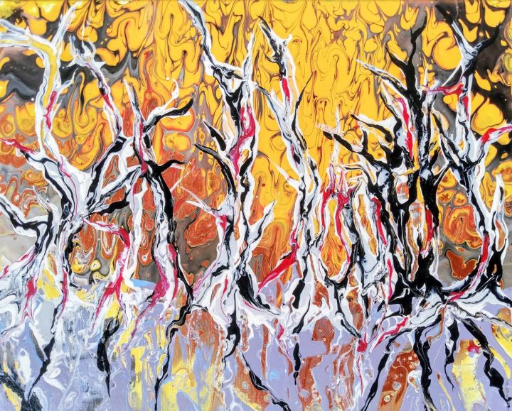 Dante's Inferno - Lisa Boyd - Paintings & Prints, Abstract, Color - ArtPal