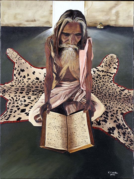 HINDU READING BHAGAVAD-GITA - Louise Webber - Paintings & Prints ...