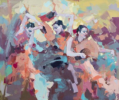 Dance of Colors - Lida - Drawings & Illustration, Abstract, Figurative ...