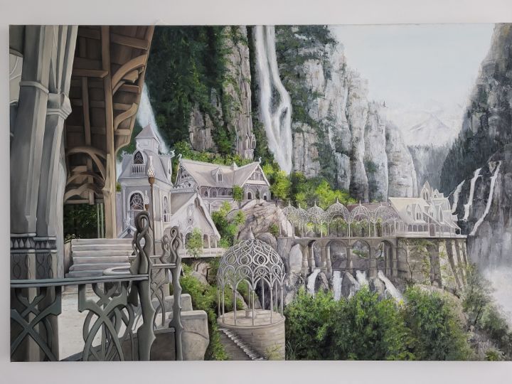 Rivendell - oil - Paintings & Prints, Fantasy & Mythology, Other ...