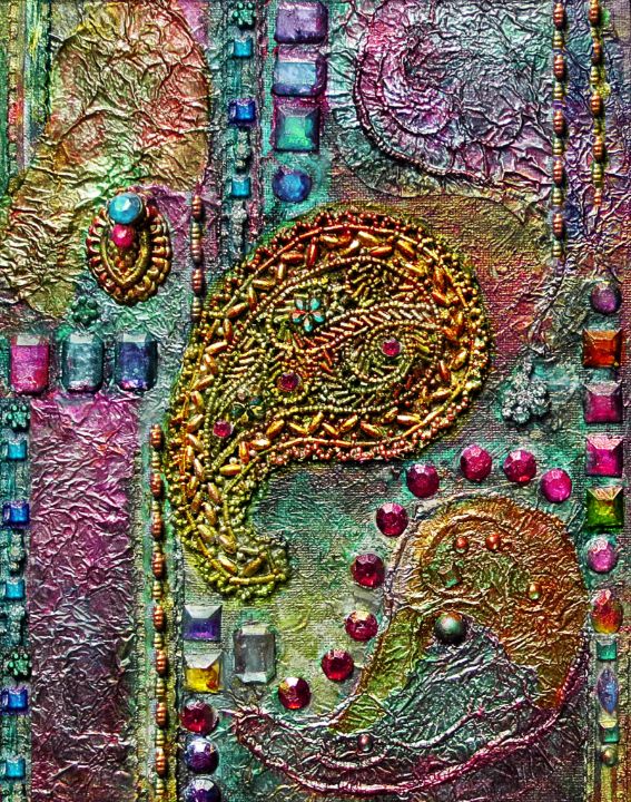 Moody Blues Paisley - Grace- Marie Unique Art - Paintings & Prints ...