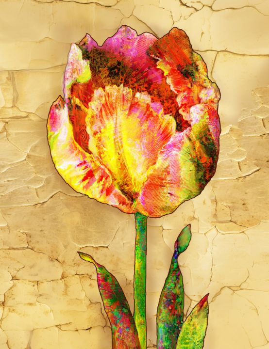 Single Tulip - Grace- Marie Unique Art - Digital Art & AI, Flowers ...