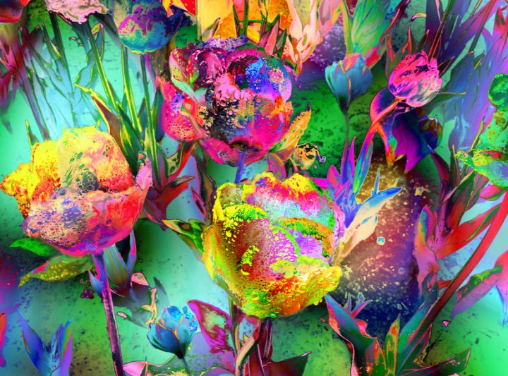 Ultra Modern Tulip Flowers - Grace- Marie Unique Art - Digital Art & AI ...