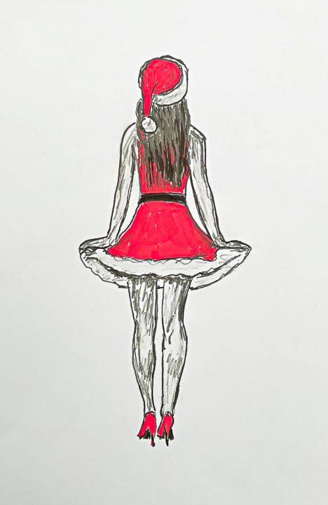 Christmas Outfit - Steve Horsfall - Drawings & Illustration, People ...