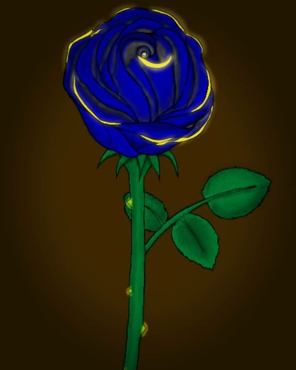 Mystic Blue Rose - The Asiatic Traveler - Digital Art & AI, Flowers ...