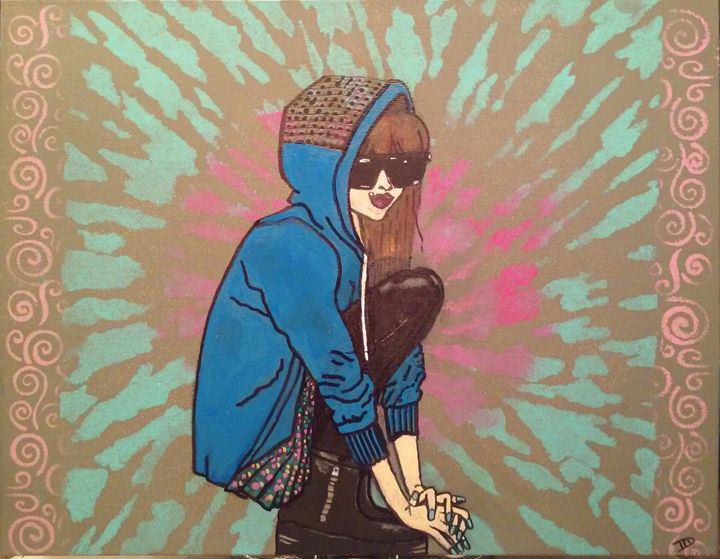 Emo Chick - Bomb Art - Paintings & Prints, People & Figures, Female ...