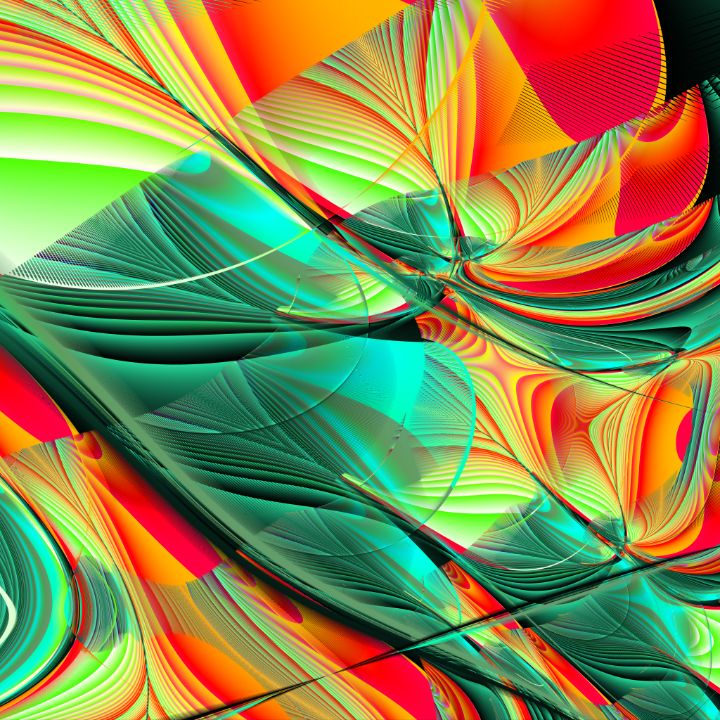 Rainy Leaf - The fractalist - Digital Art & AI, Abstract, Fractal - ArtPal