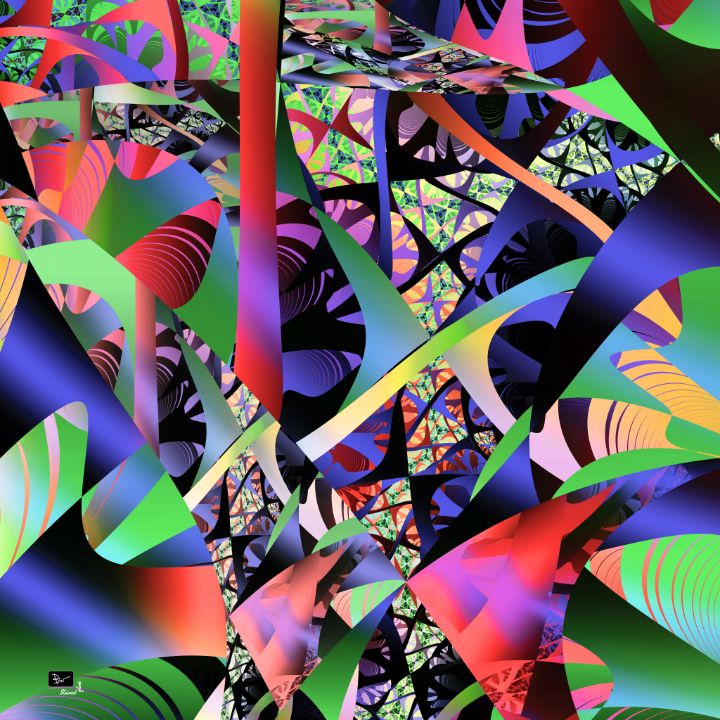 Stained glass - The fractalist - Digital Art & AI, Abstract, Fractal ...