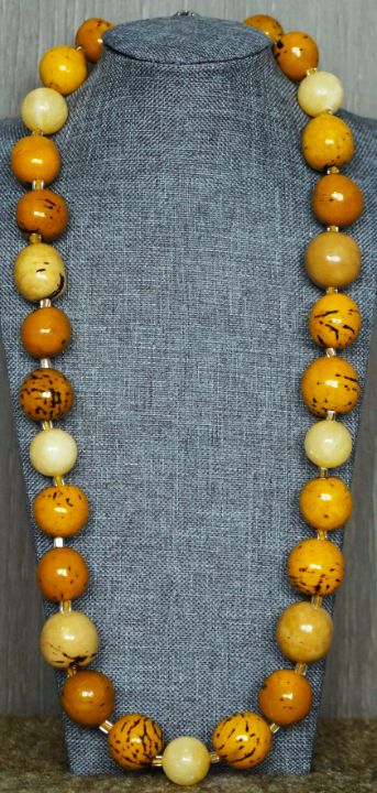 Tagua yellow calcite round necklace - Manuela Moldovan - Jewelry ...