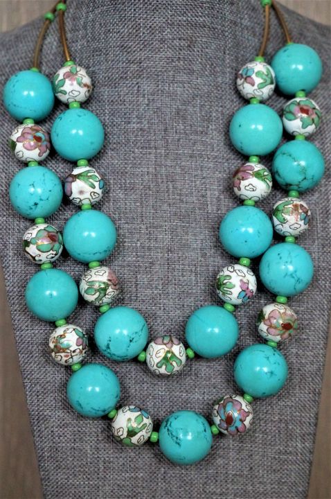 Cloisone vintage turquoise necklace - Manuela Moldovan - Jewelry ...